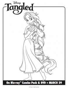 Free Printable Tangled Rapunzel Coloring Pages & Activity Sheets ...