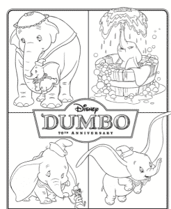 Free Dumbo Printable Coloring Pages, Games and Activity Sheets - Classy ...
