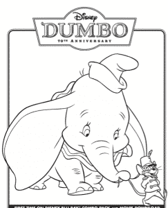 Free Dumbo Printable Coloring Pages, Games and Activity Sheets - Classy ...