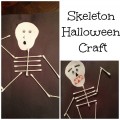 Skeleton Q-Tip Craft for Halloween - Classy Mommy