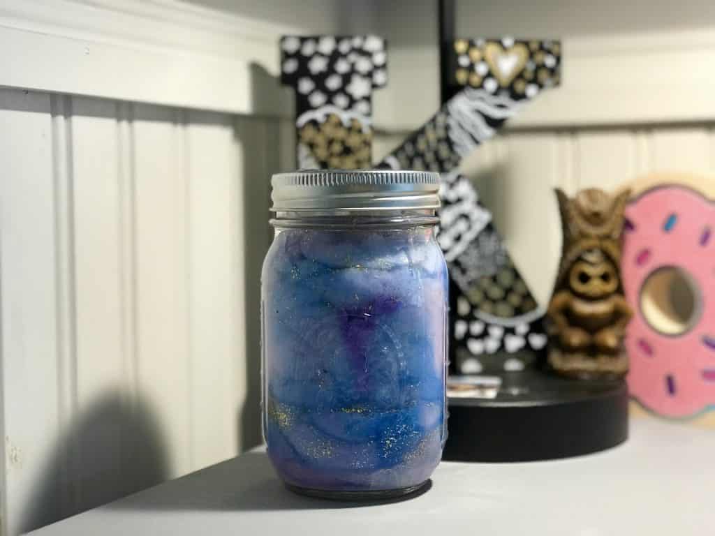 How to Make a Galaxy Jar Decoration DIY #GalaxyJar - Classy Mommy