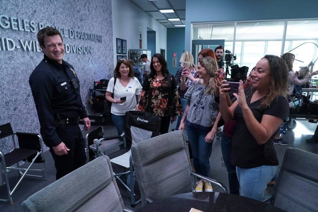 ABC Behind the Scenes Photos on Set of The Rookie with Nathan Fillion ...
