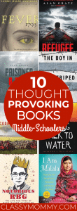 10 Thought Provoking and Challenging Books Middle Schoolers will LOVE ...