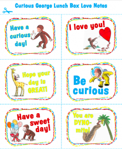 Free Printable Curious George Valentine Cards