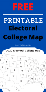 2020 Free Printable Electoral College Map - Classy Mommy
