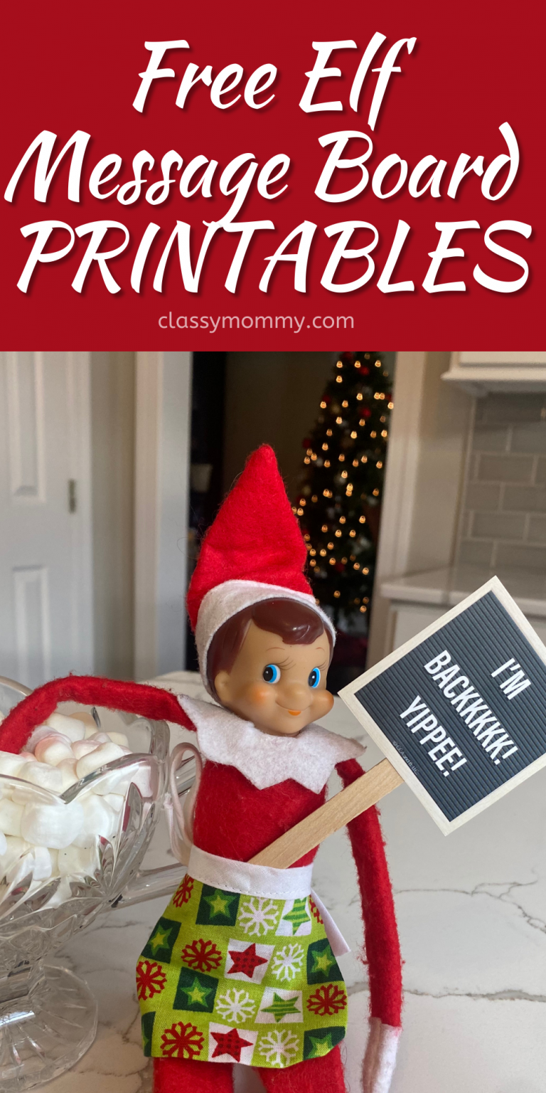 Free Elf Message Board Printables - Classy Mommy