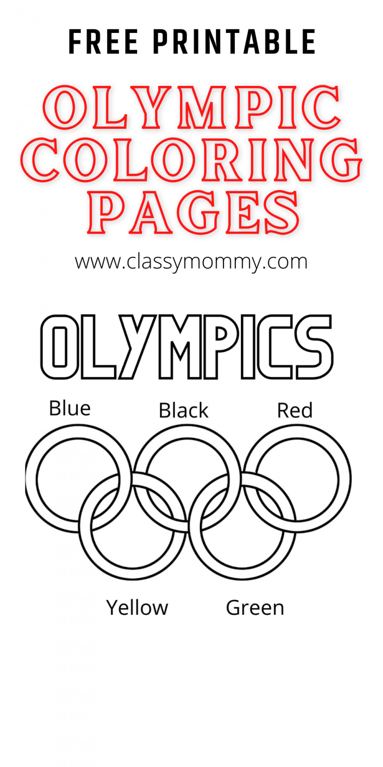 Free Printable Olympic Rings Coloring Pages - Classy Mommy