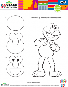 How to Draw Elmo in 3 Easy Steps - Classy Mommy