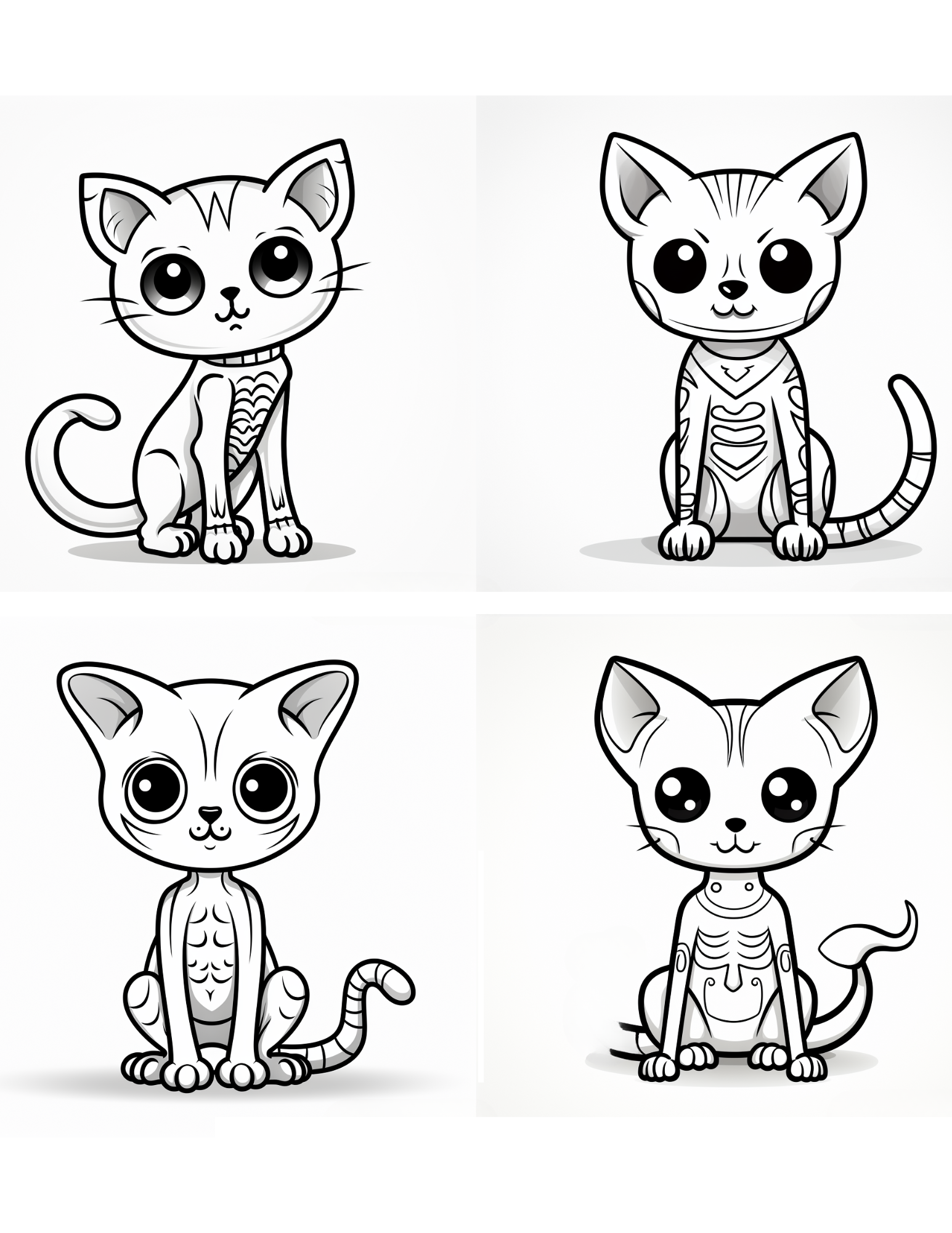 8 Free Printable Skeleton Cat Coloring Pages