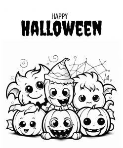 Cute Baby Monster Halloween Coloring Pages - Free printable coloring ...