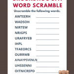Free Printable Chinese New Year Word Scramble - Classy Mommy