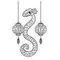Free Printable 2025 Chinese New Year of the Snake Coloring Pages ...